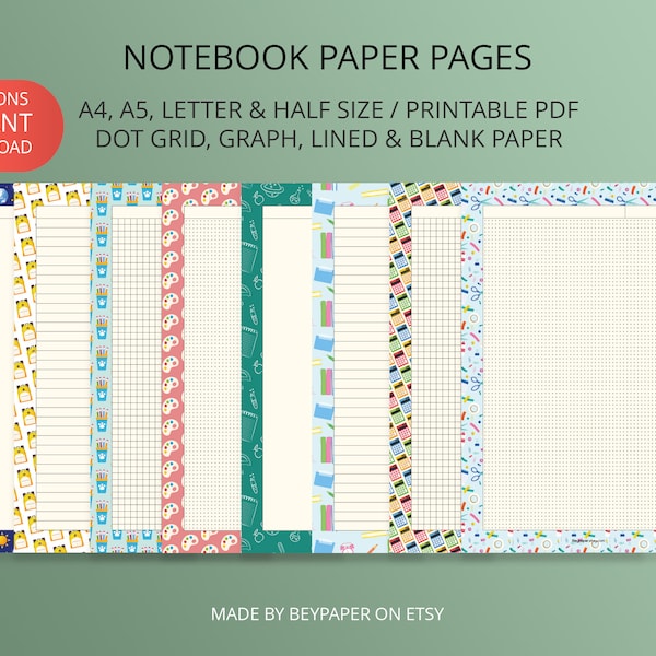 Half Lined Half Blank Journal - Etsy