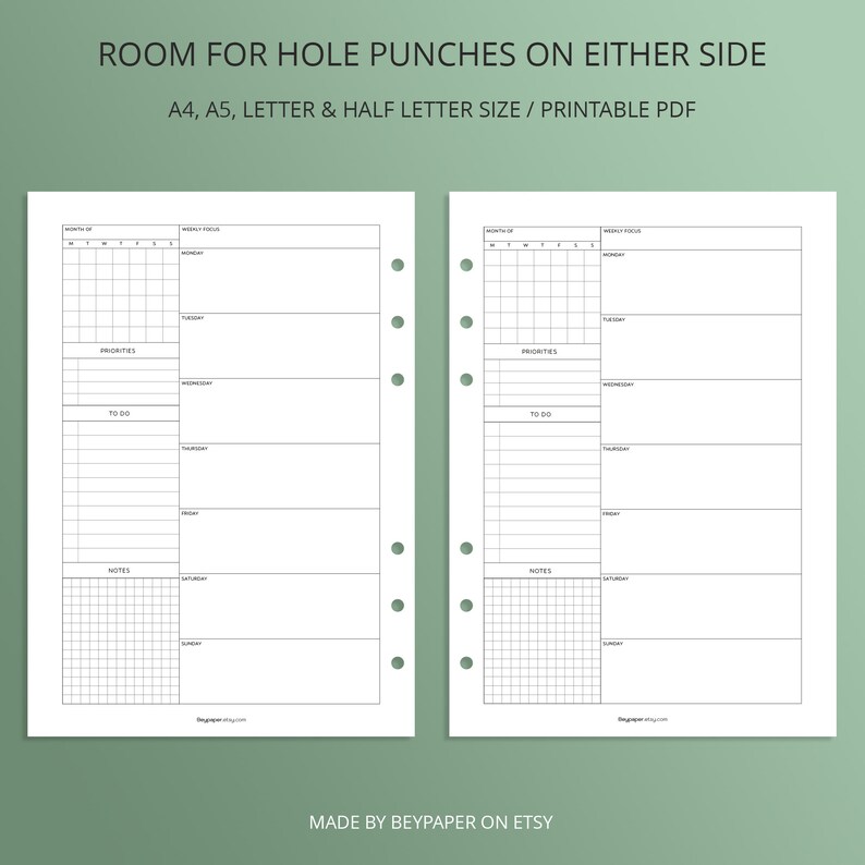 Printable Weekly Planner | Weekly Schedule, Weekly Organizer, Weekly to ...