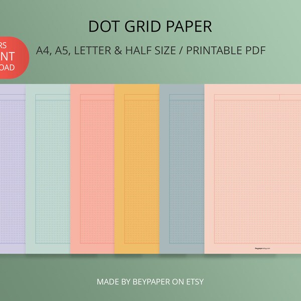 Dot Grid Paper - Etsy