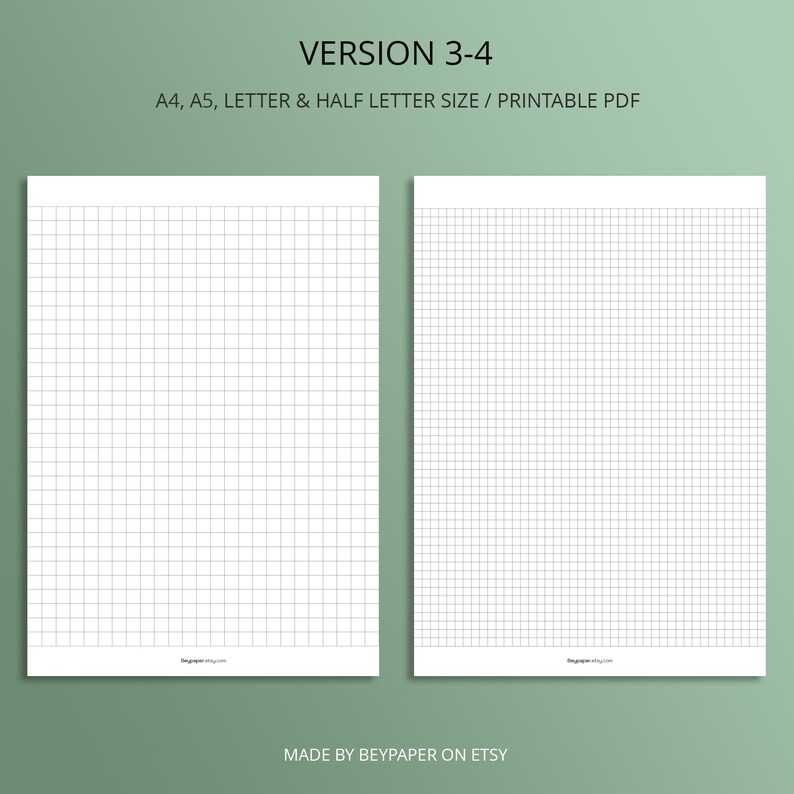 Printable Notebook Paper Pages | Lined, Graph & Dot Grid Paper Bundle ...