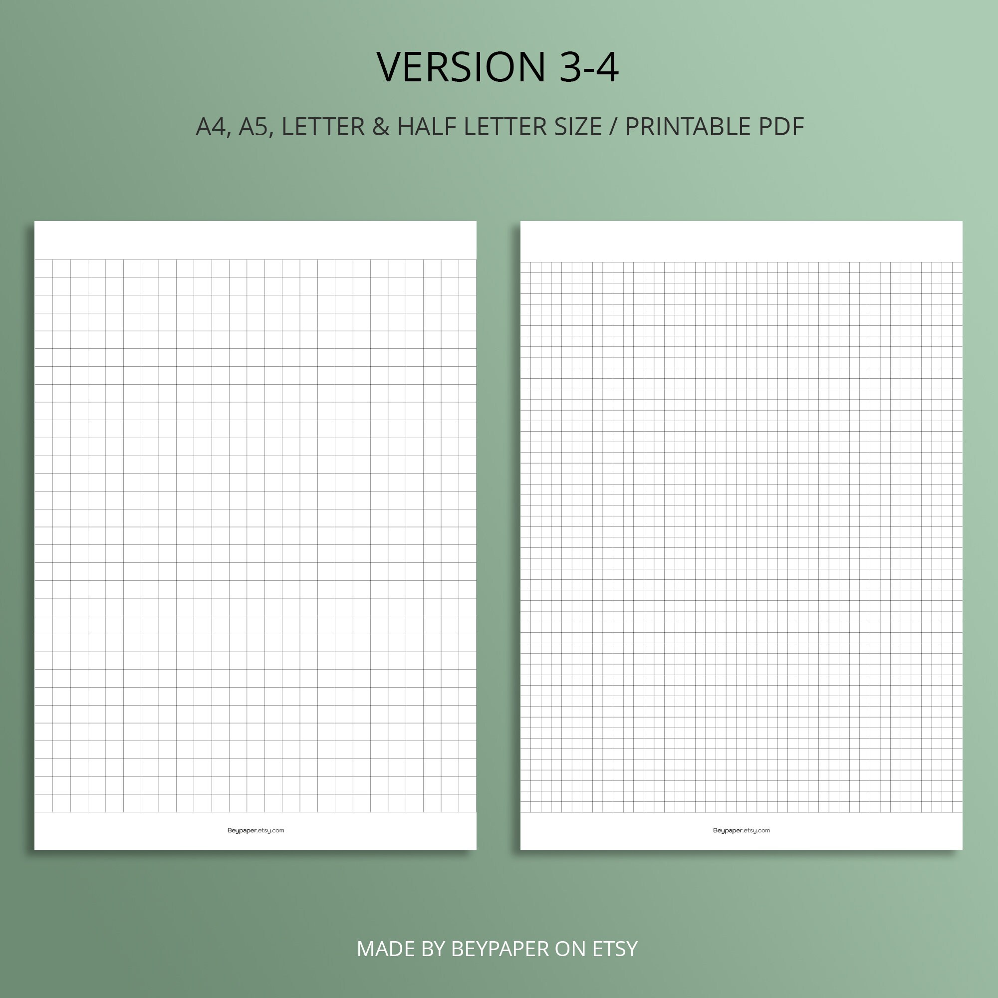 Printable Notebook Paper Pages | Lined, Graph & Dot Grid Paper Bundle ...
