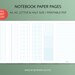 Printable Notebook Paper Pages Lined & Graph Paper Bundle 6 - Etsy