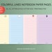 Printable Note Paper | 4 Different Version of Lined Papers, Lined ...