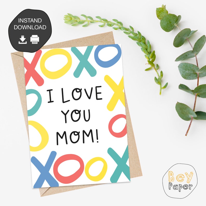 Printable Mother's Day Card Instant Download Greeting Card Digital ...