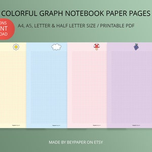 Printable Graph Paper | 4 Version of Graph Papers, Journal Pages ...