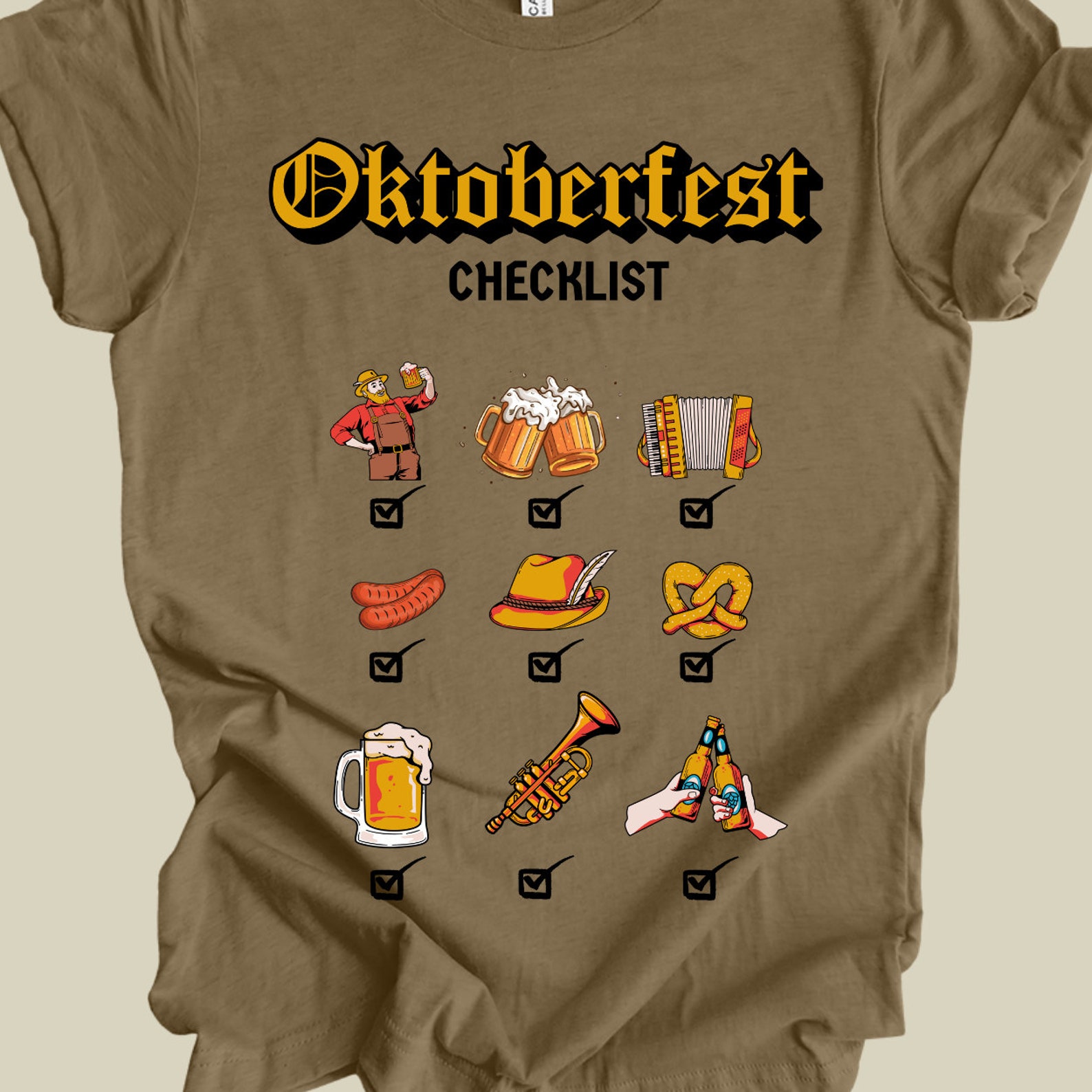 Octoberfest Checklist Shirt, Oktoberfest Shirt, Beerfest Fashion, Retro ...