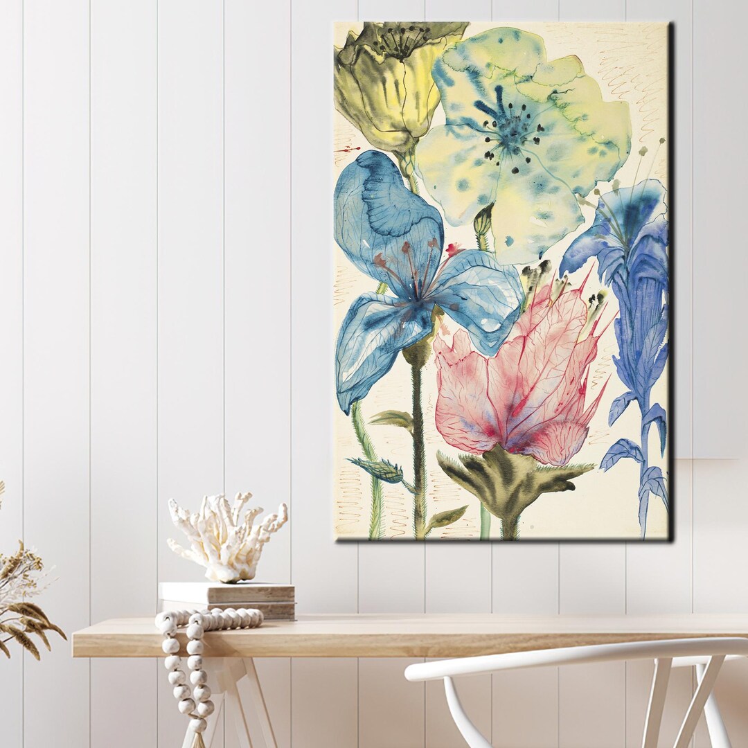 Salvador Dali Glass Printing, Famous Art Canvas, Abstract Flowers Wall ...