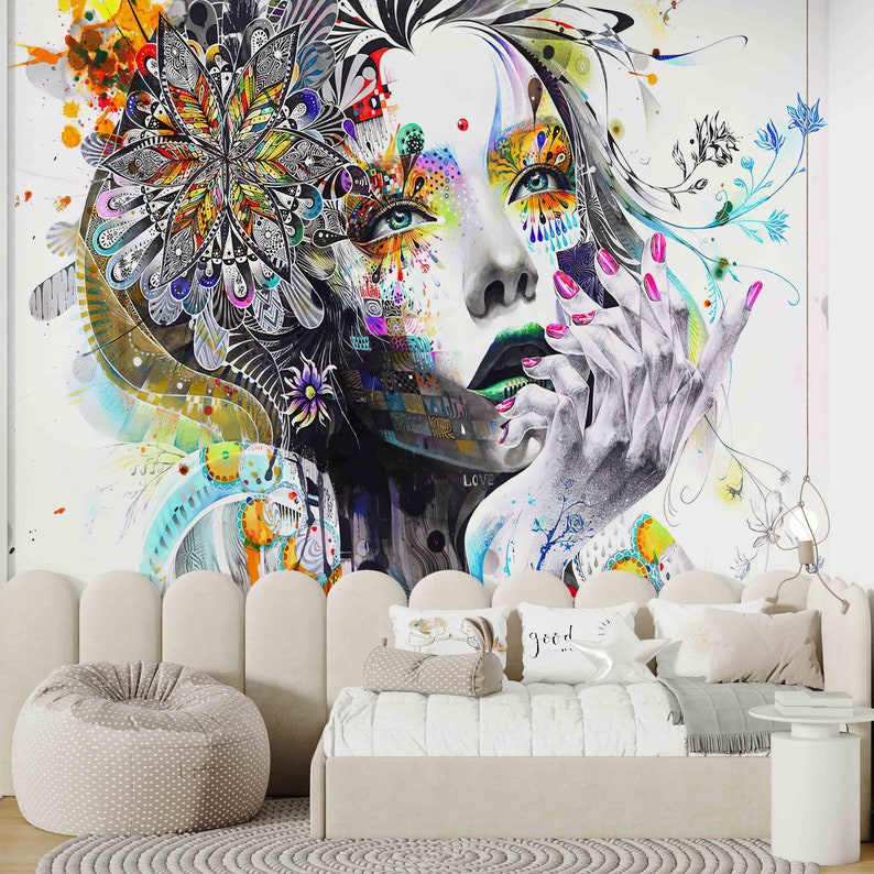 Stick on Wallpaper Art Wallpaper Peel and Stick 3D Wall Art - Etsy