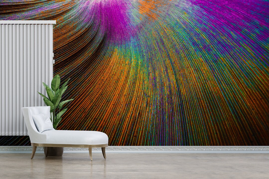 Papercraft 3D, Gift for the Home, 3D Printing Art, Purple Wall Stickers ...