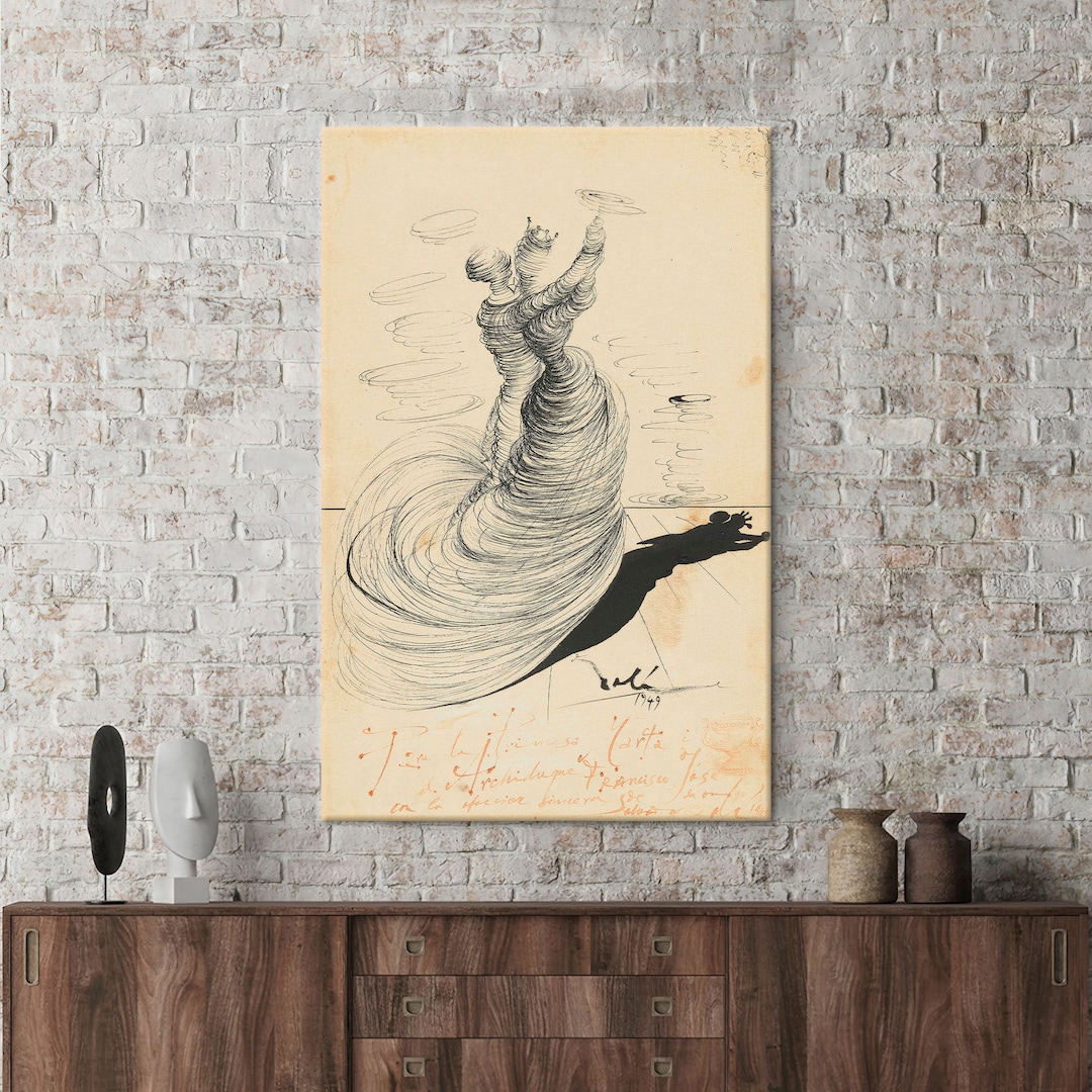 Dali Painted Glass Print, Dali Two Dancers 3D Canvas, Personalized ...