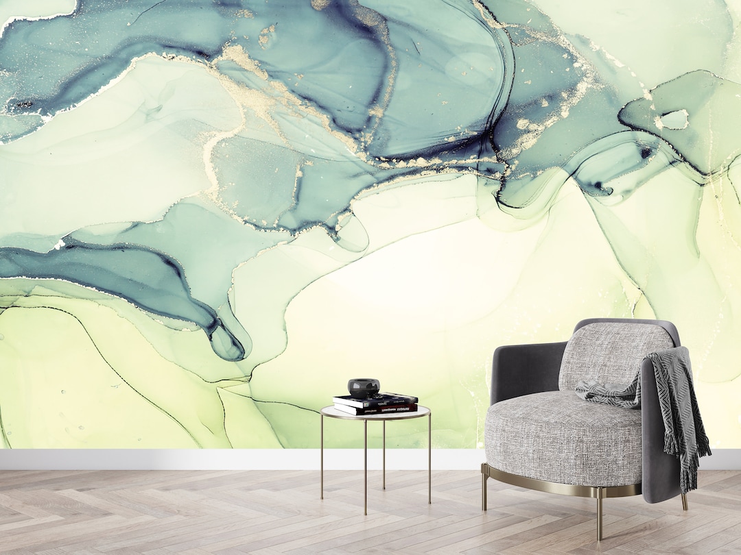 Accent Wall, Decals for Walls, Papercraft 3D, Gift Wallpaper, Green ...