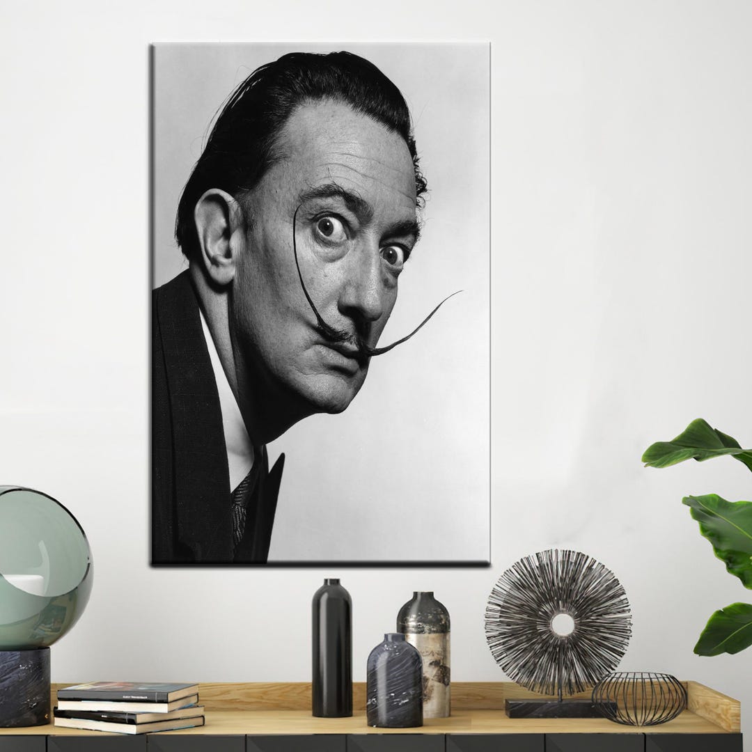 Office Glass Art Wall Decor, Famous Canvas Print, Salvador Dali Glass ...