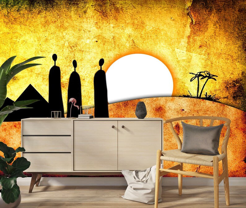 African Sunset Mural: 3D Origami Paper Art Wall Decor - Etsy