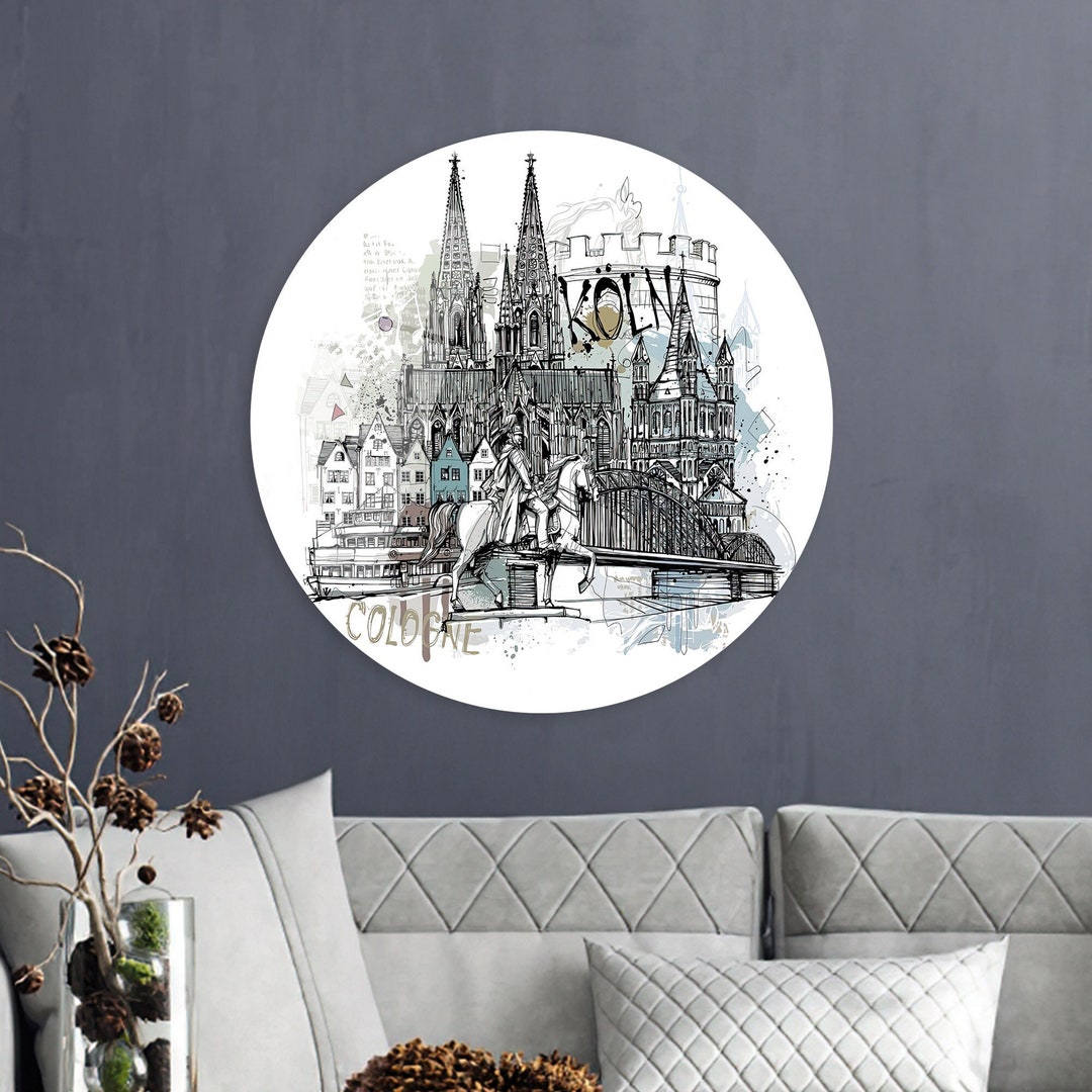 Koln 3D Table, Cityscape Art Canvas, Landscape Wall Art Poster, Large ...
