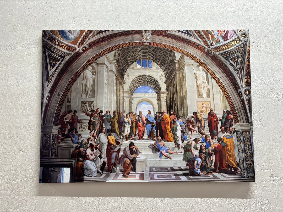 Personalized Gift, the School of Athens Art Canvas, Large Wall Art ...