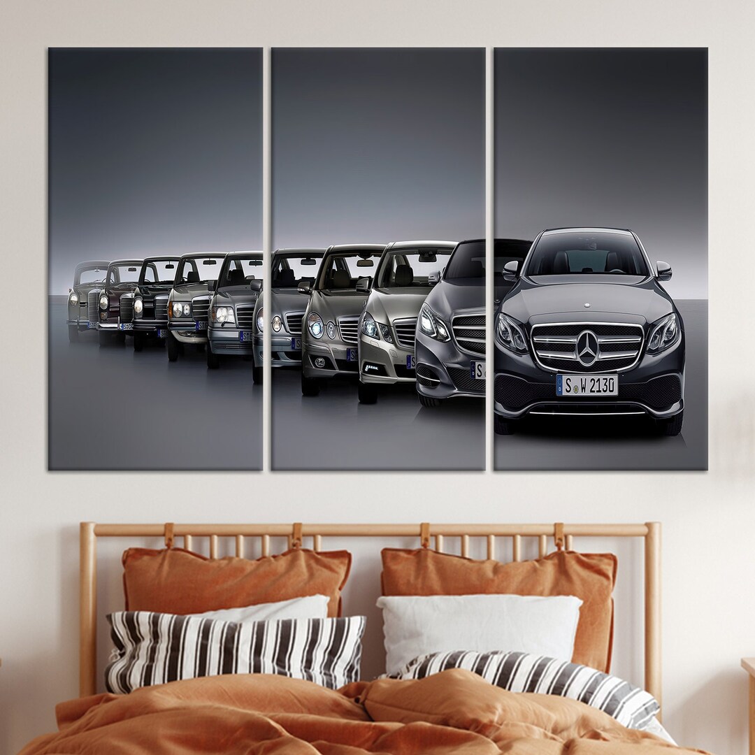 Mercedes Benz E Series Canvas Art: Car Lover Gift, Office Decor - Etsy