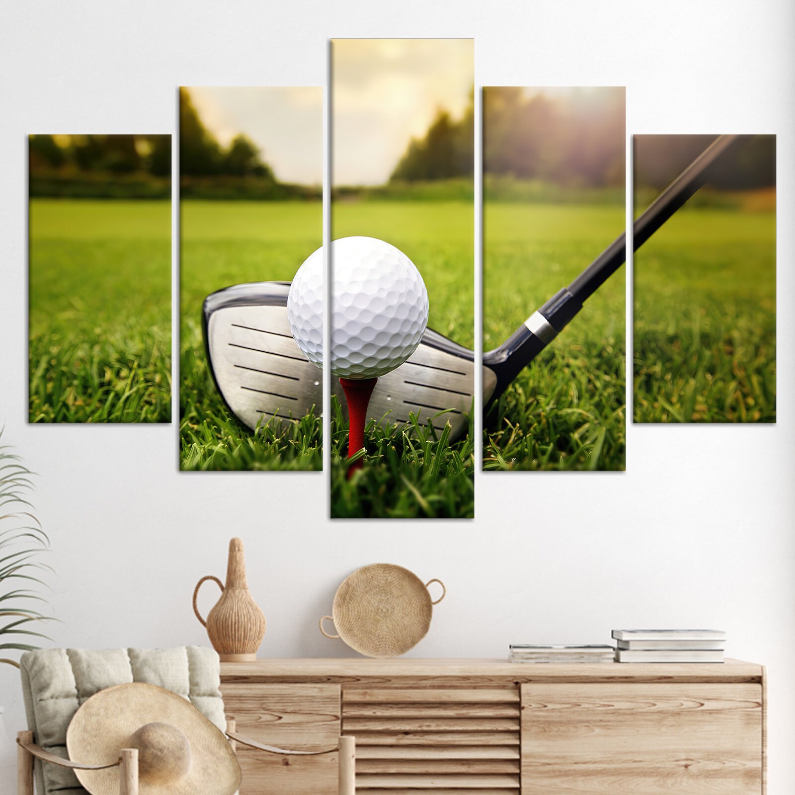 Golf Club Wall Decor Man Cave Art Bedroom Wall Art Golf - Etsy