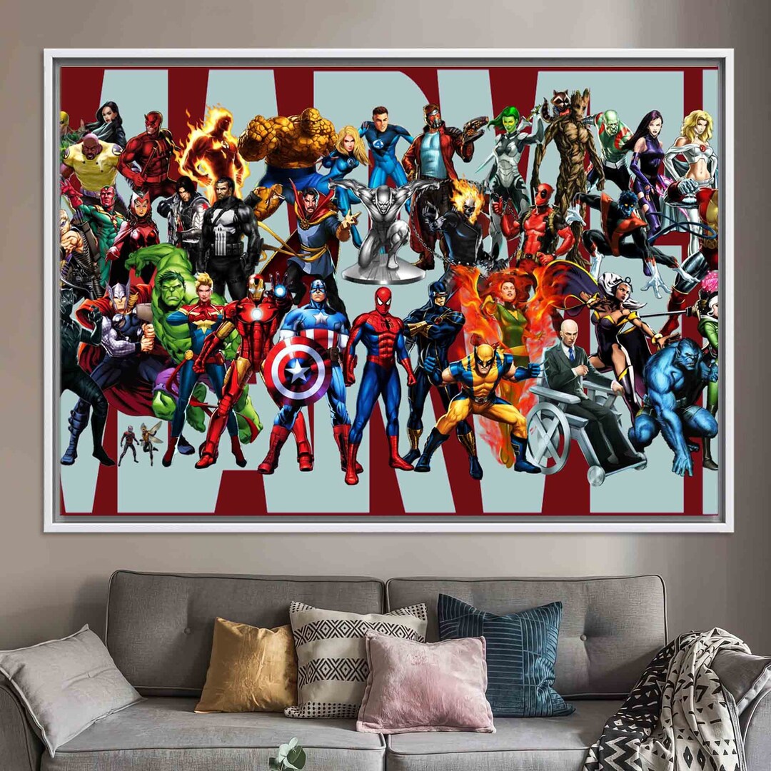 Holiday Decor, Iron Man Art Canvas, Gift for Him, Children Room Decor ...