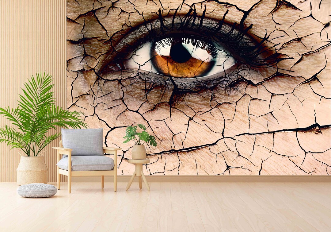 Abstract Eye 3D Wall Mural: Removable Wallpaper Art - Etsy