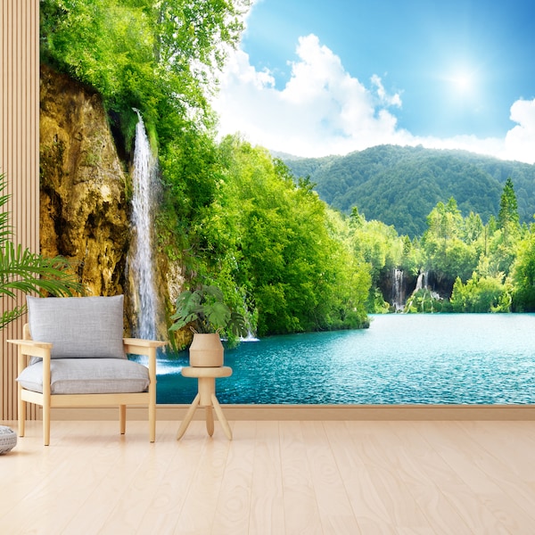 3d Waterfall Wallpaper - Etsy