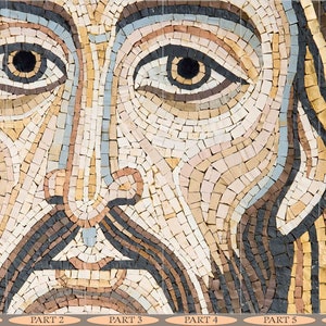 Jesus Christ Mosaic Wall Art: Modern Canvas Print - Etsy