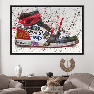 Shoe Graffiti Art, Kitchen Decor, Personalized Wall Art, Graffiti Wall ...
