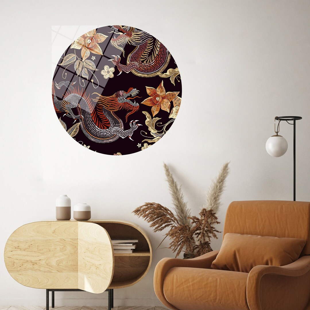 Myth Dragon Wall Art, Gift for Her, Framed Wall Art, Boho Wall Decor ...