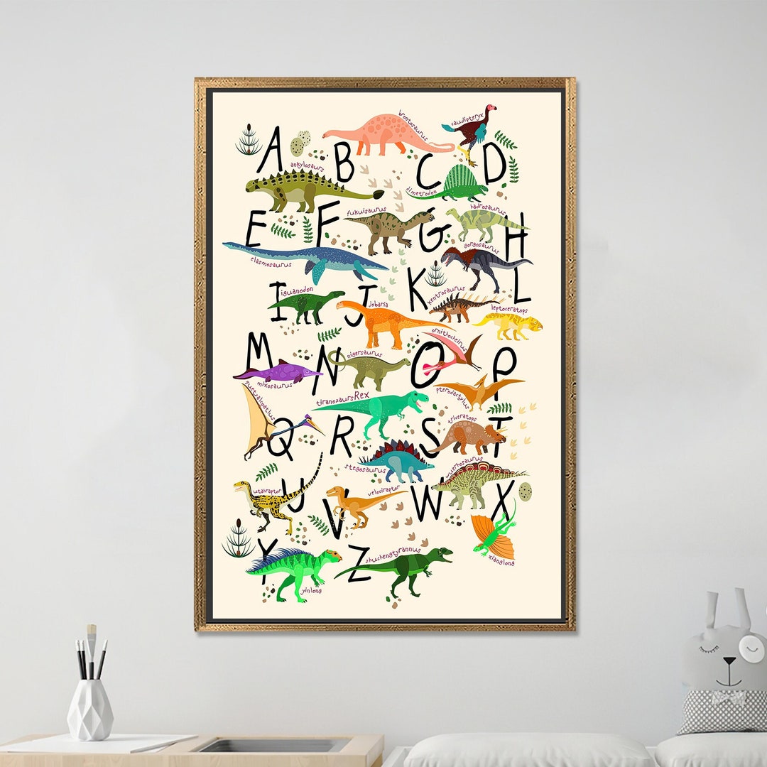 Dinosaur Alphabet Print: A-Z Dino Wall Art for Nursery or Playroom - Etsy