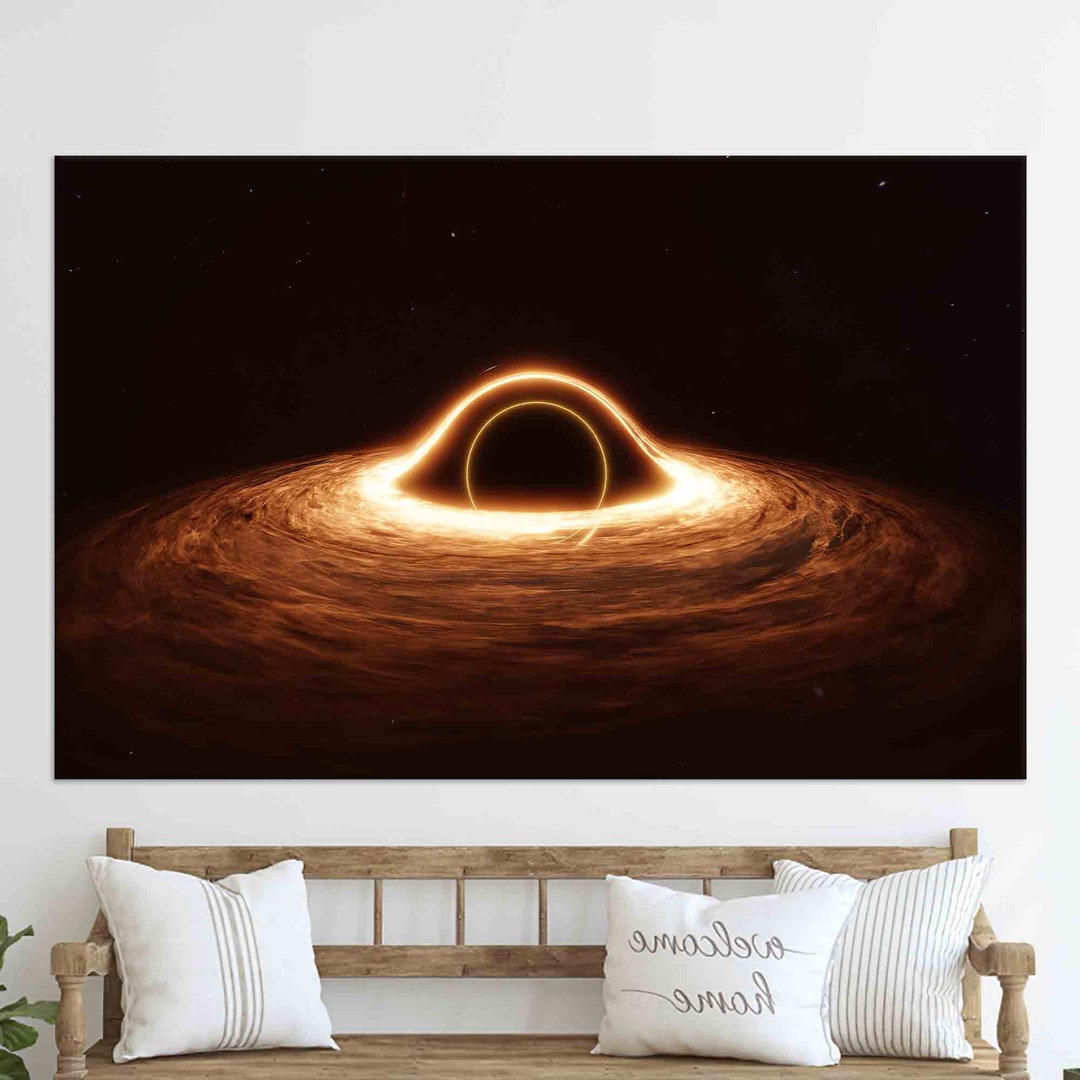 Tempered Glass Print, Printable Wall Art, 3D Wall Art, Black Hole 3D ...
