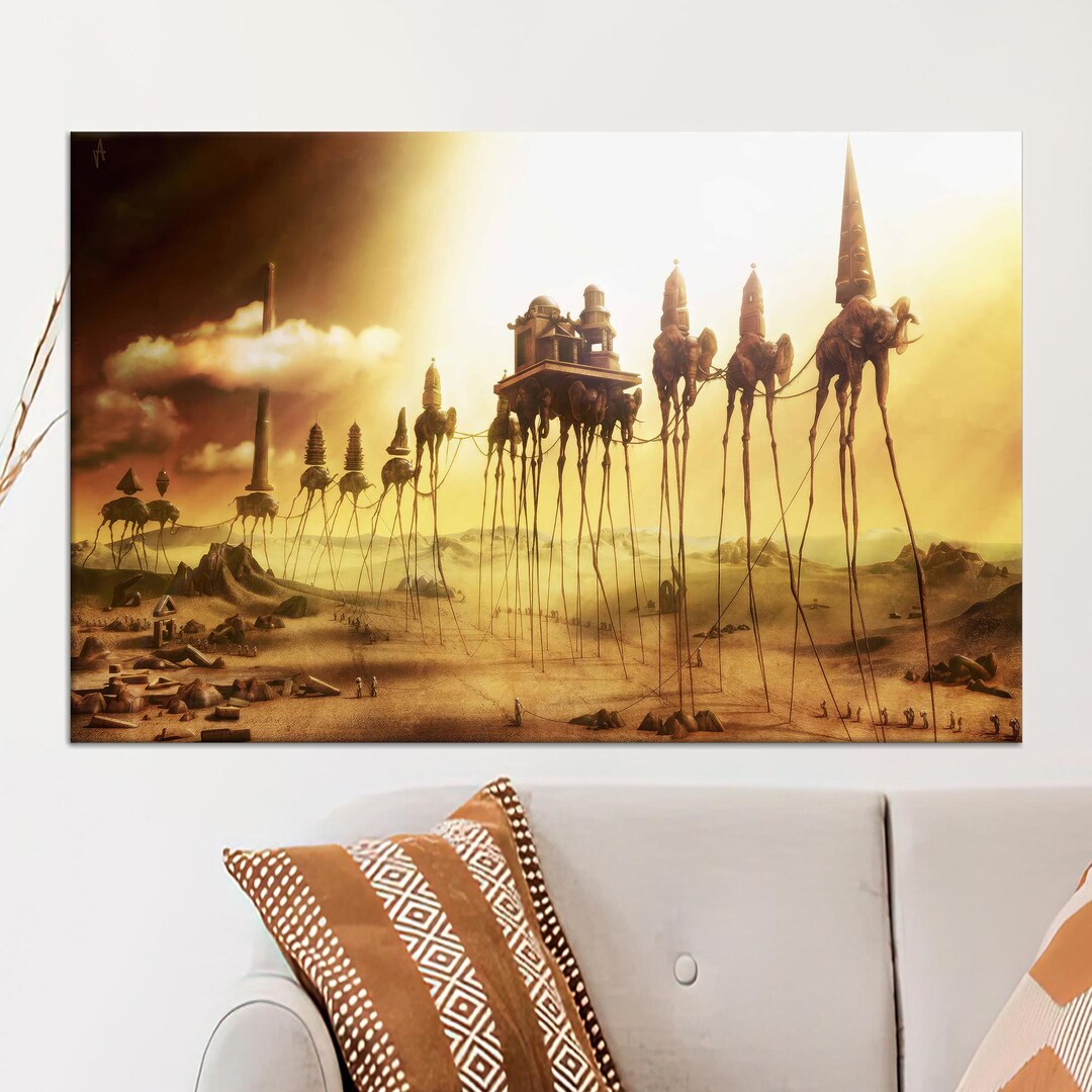 Salvador Dali Elephants Canvas Print: Surreal Contemporary Wall Art ...