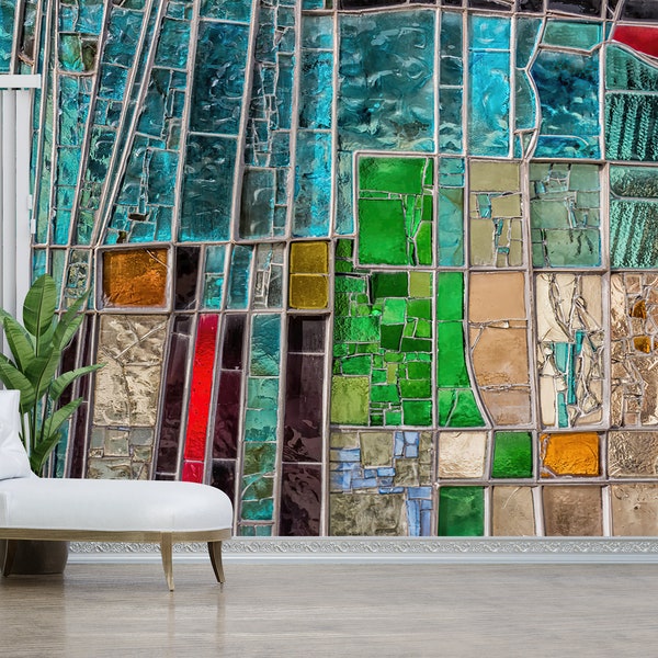 Stained Glass Wallpaper Border - Etsy