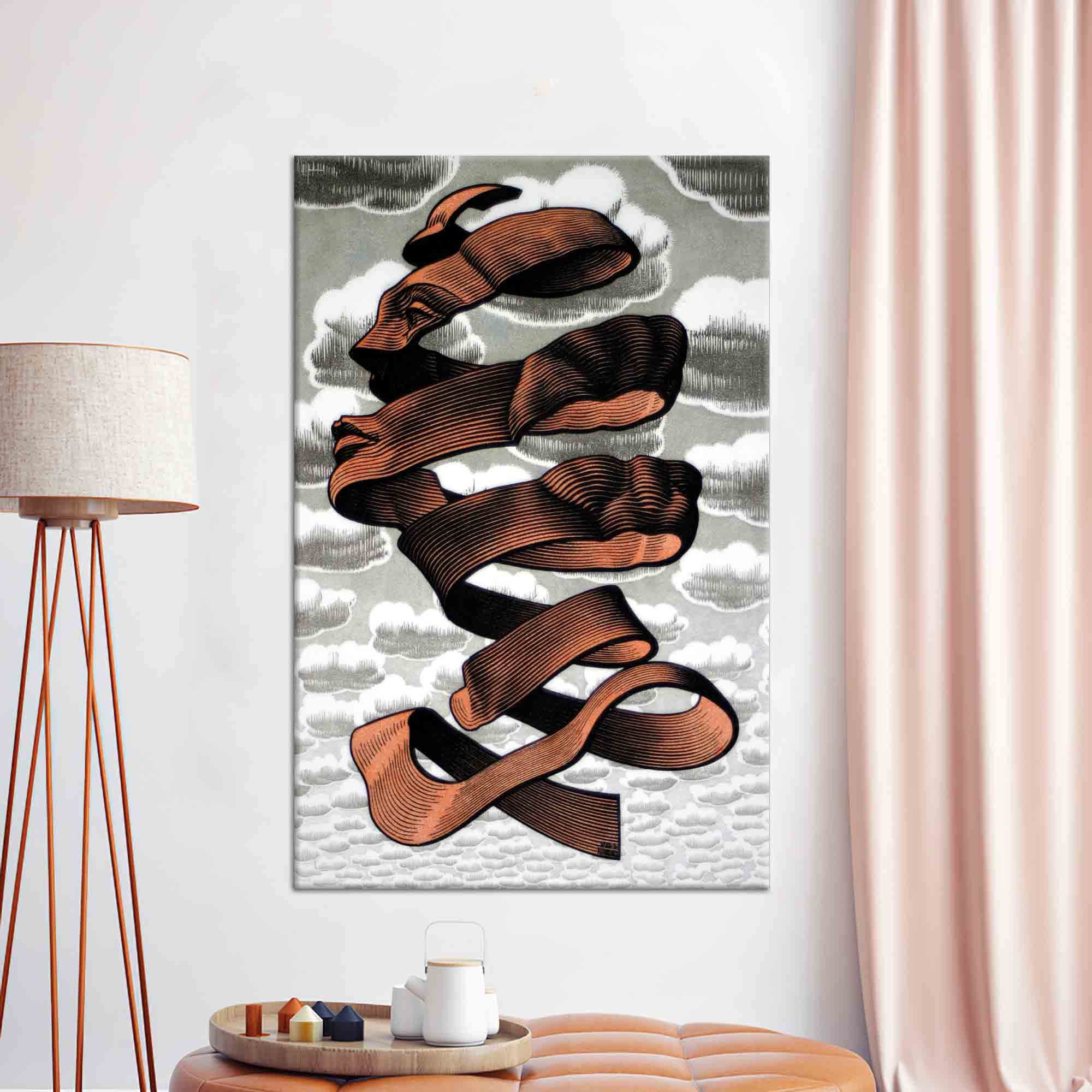 Modern Canvas Art Rind by MC Escher Wall Decoration Rind by - Etsy