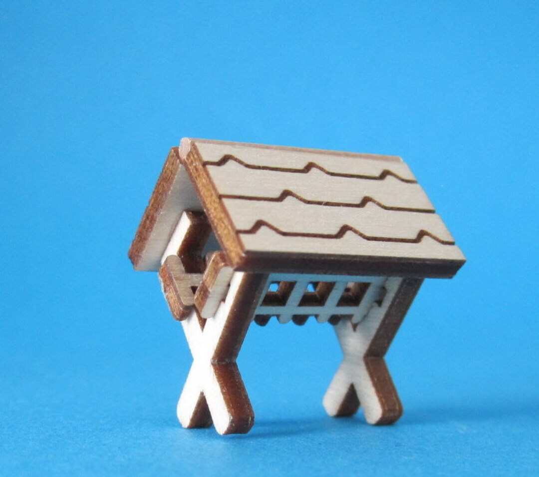 Mini Manger Dollhouse Railway Wooden Handmade Erzgebirge Folk Art ...