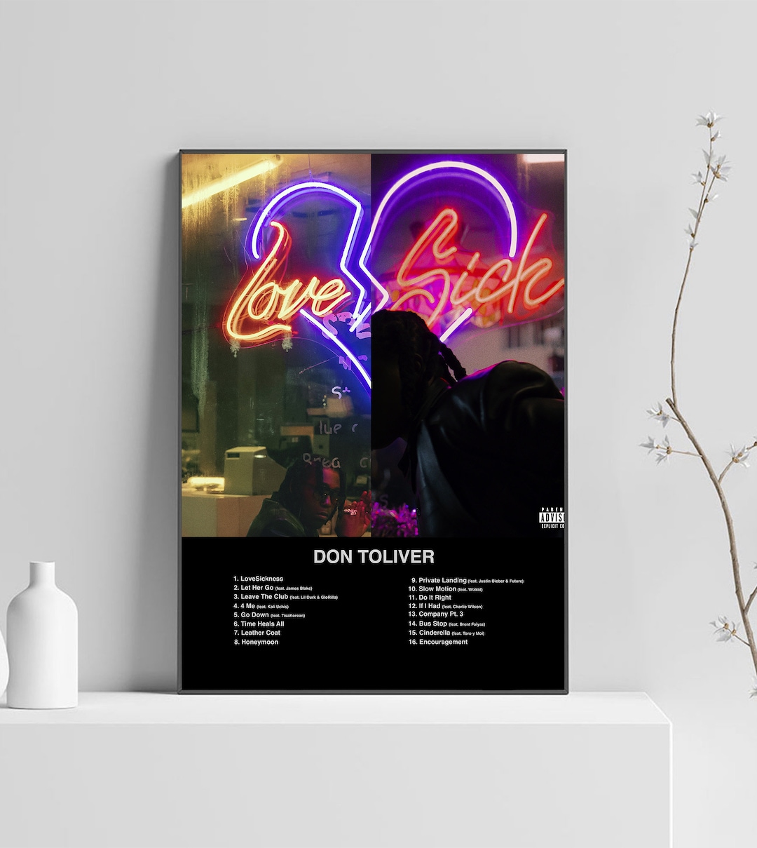 Don Toliver Poster Love Sick Poster Don Toliver Tracklist - Etsy