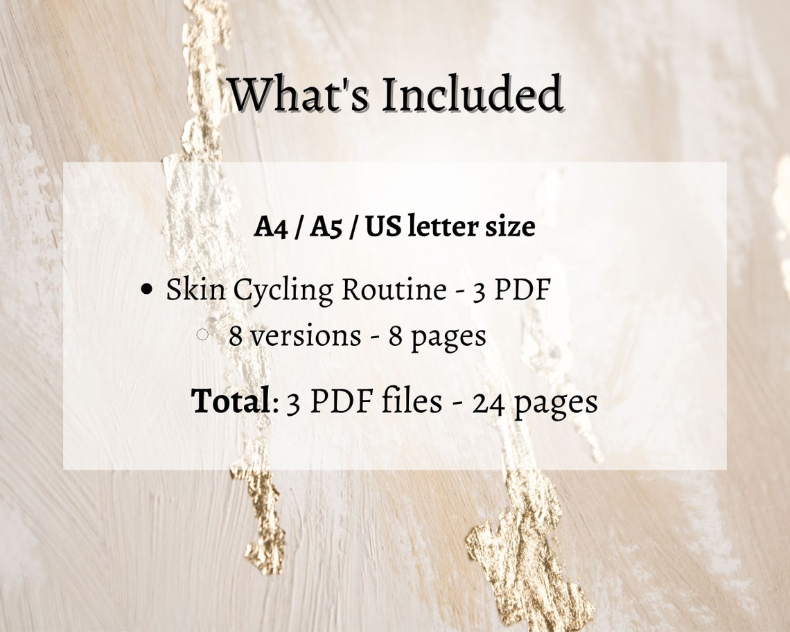 Skin Cycling Planner Printable Skincare Routine Template Printable Skin ...
