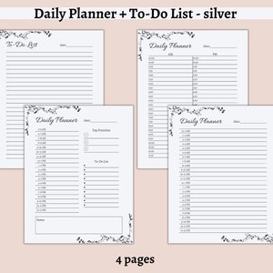 24 Hour Daily Planner Printable | Daily to Do List | Personal Daily ...