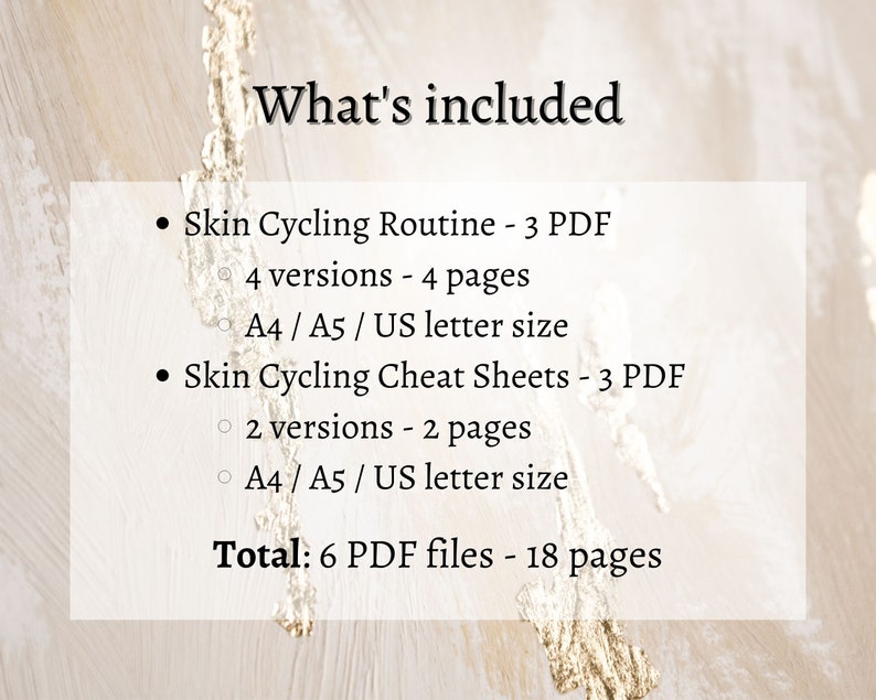 Skin Cycling Routine Template Printable Skin Cycling Cheat Sheet Skin