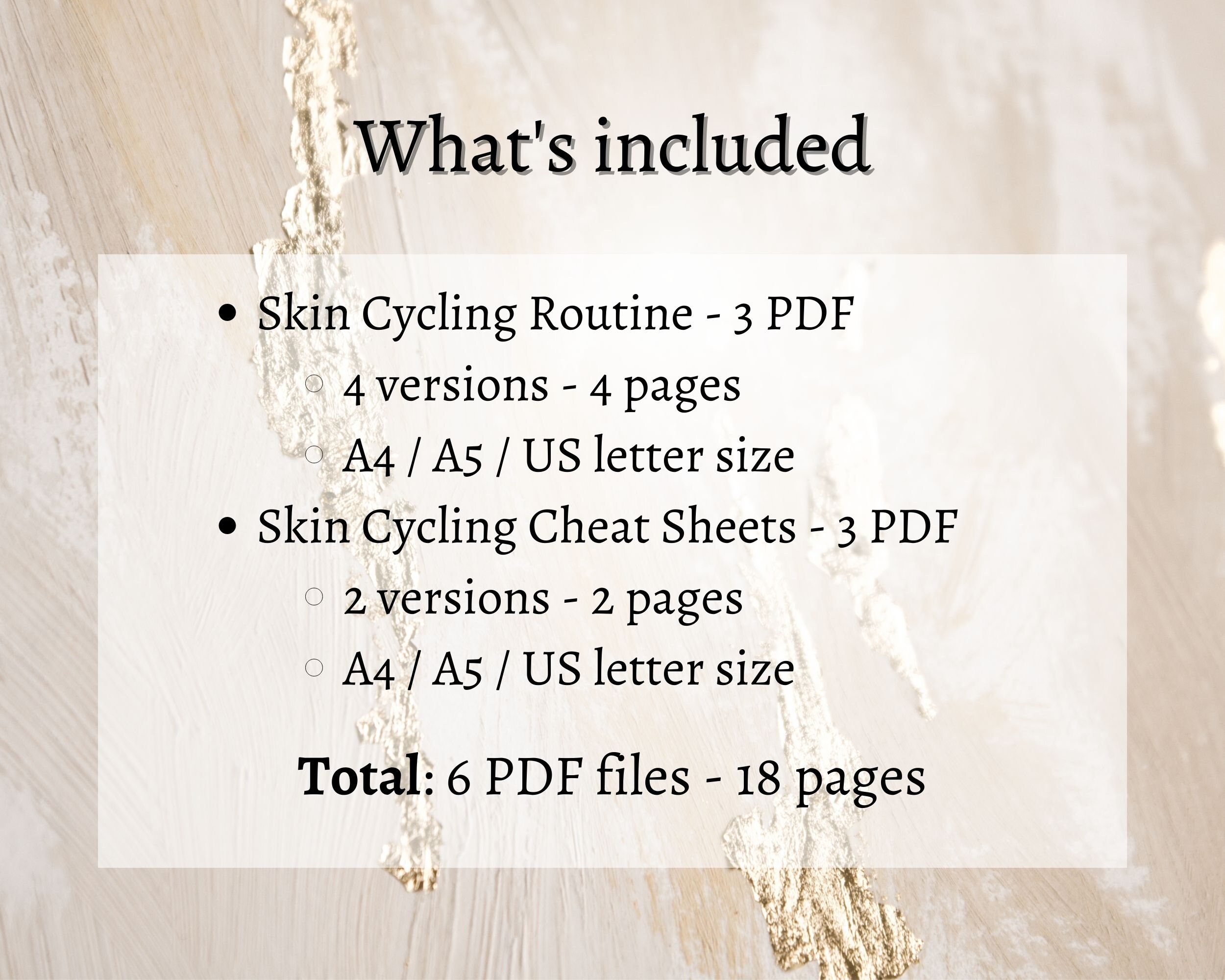 Skin Cycling Routine Template Printable, Skin Cycling Cheat Sheet, Skin ...