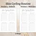 Skin Cycling Planner Printable Skincare Routine Template Printable Skin ...