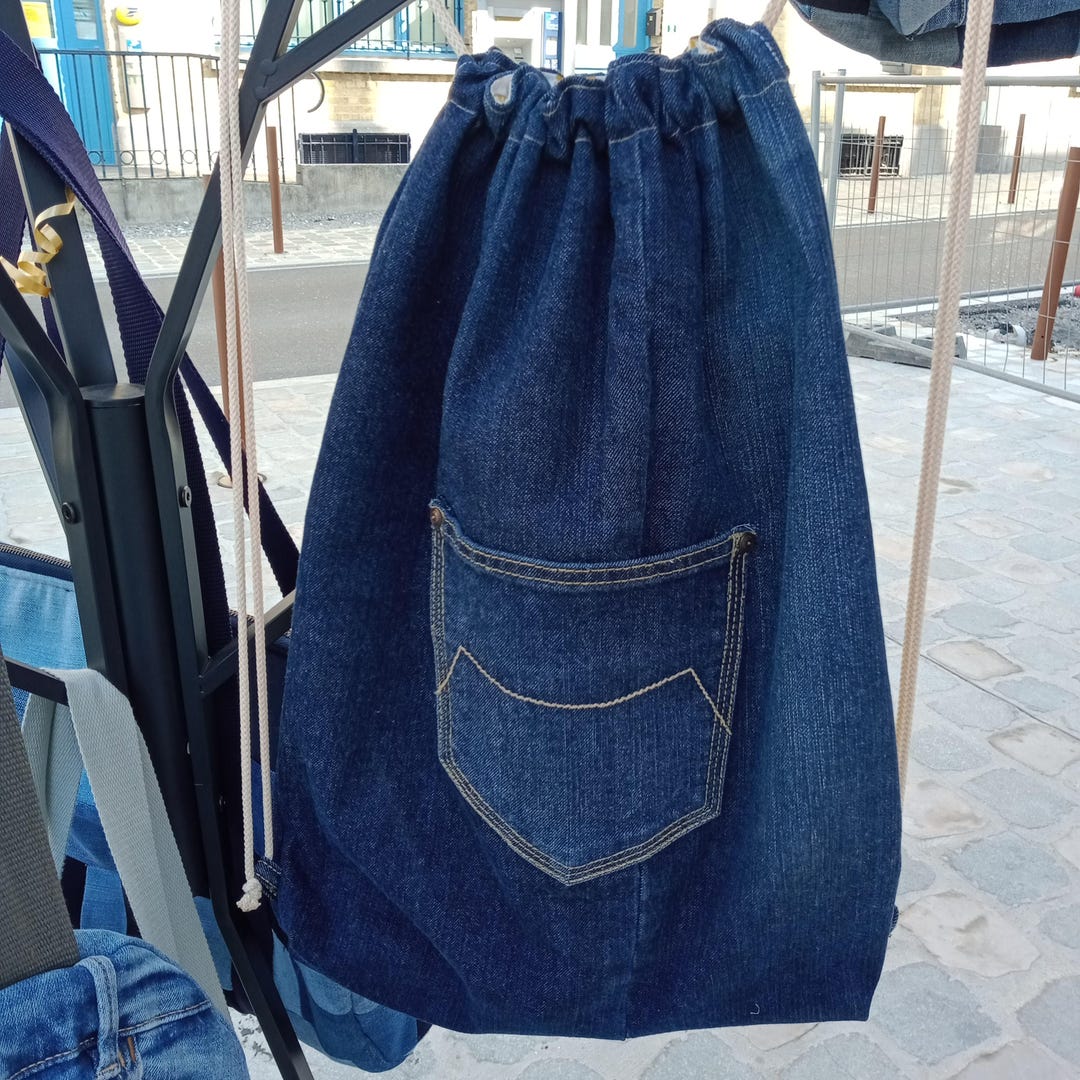 Recycled Jeans Backpack - Etsy
