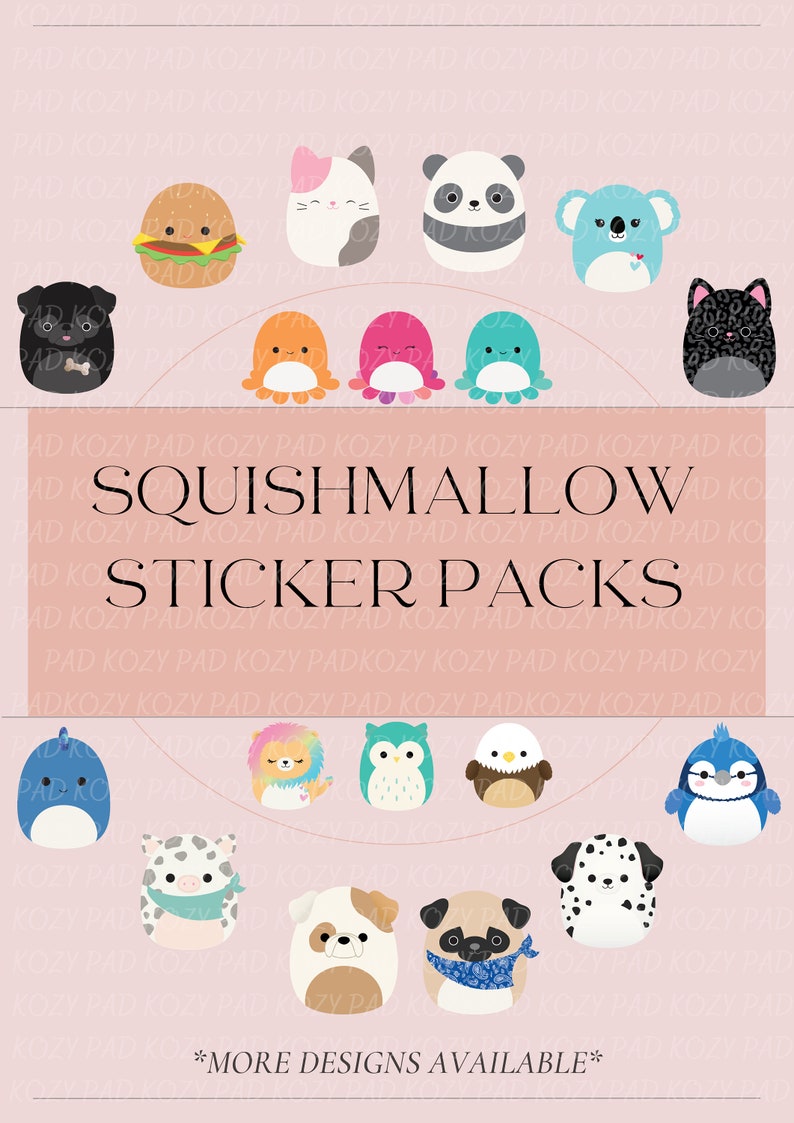 Squishmallow Sticker Bundles Waterproof Stickers 80 Designs car ...