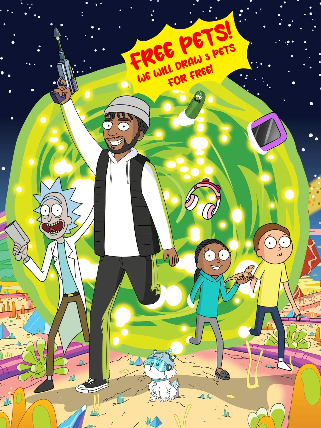 Rick and Morty Custom Family Portrait - Unique Father's Day Gift Idea ...