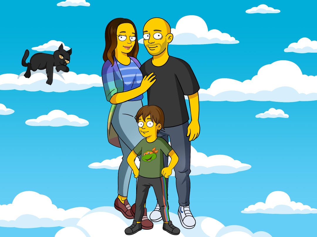 The Simpsons-inspired Dad Portrait - Digital Cartoon Download - Etsy