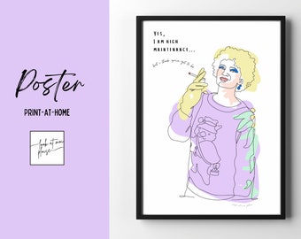 High Maintenance Poster - Etsy