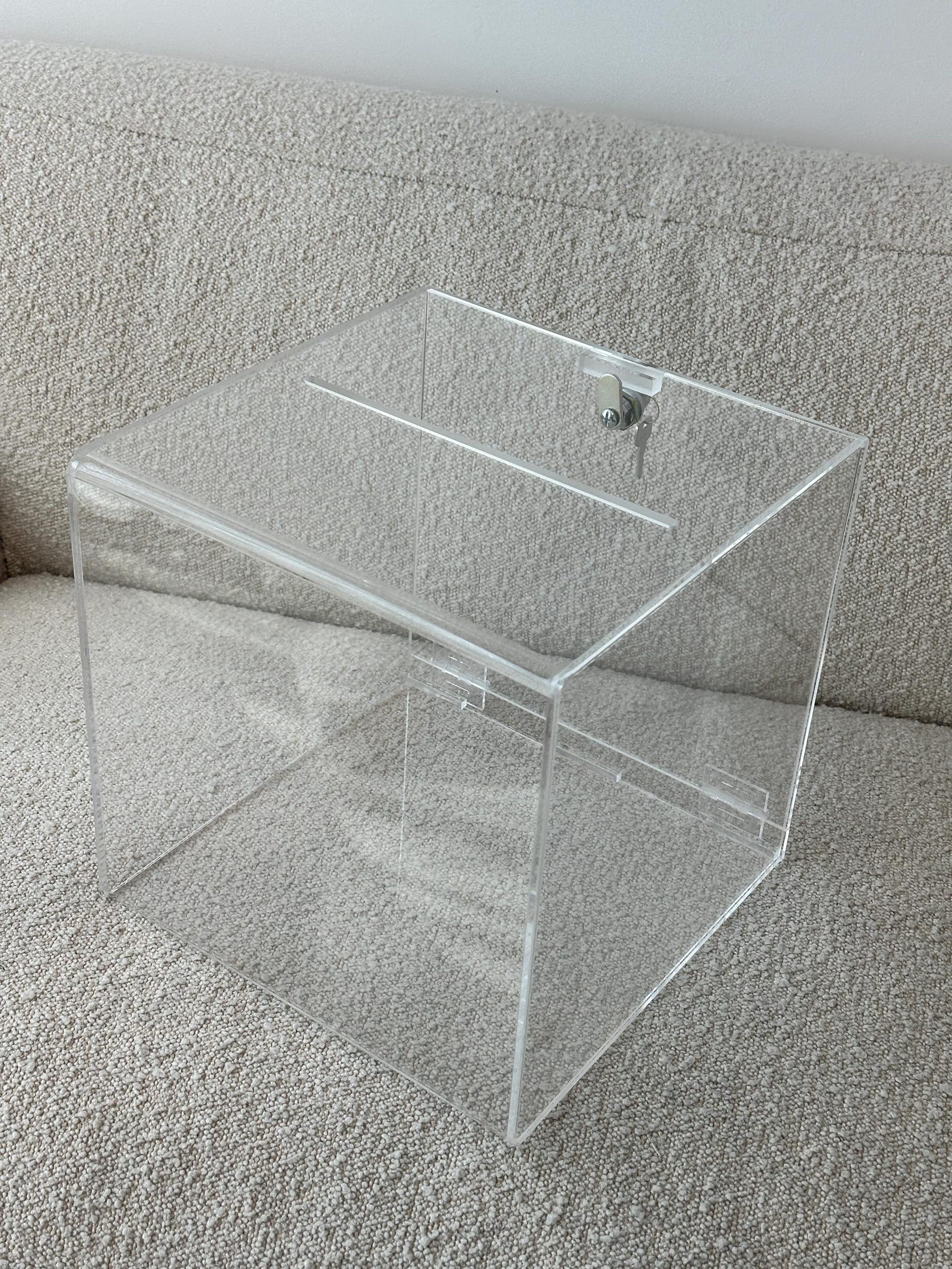 Modern Plain Acrylic Wishing Well, Gift Box, Keepsake Box, Wedding Box ...