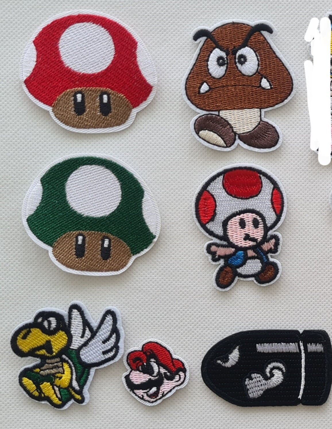Super Mario Bros Game Comic Cartoon Iron on Patches Sew on Badges Craft ...