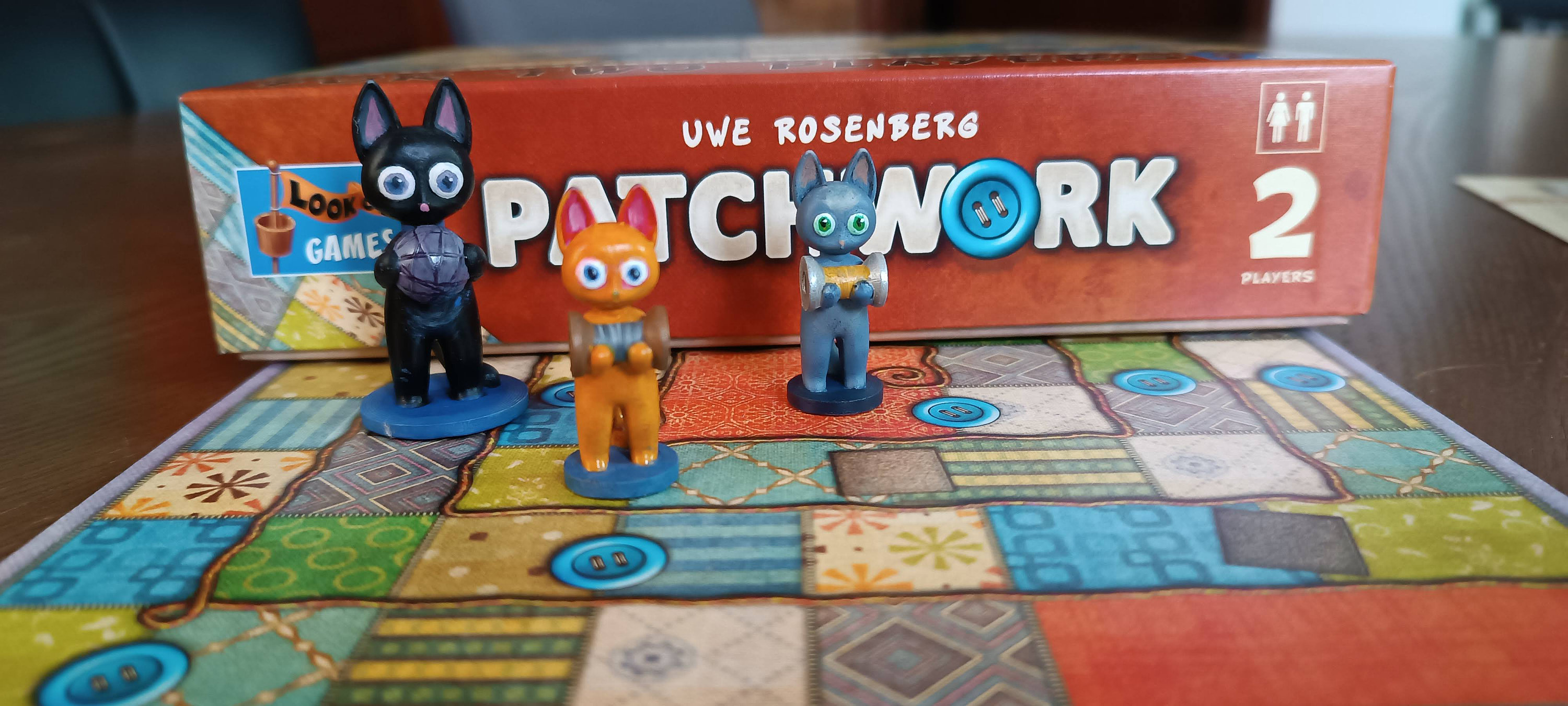 Kitten Tokens Upgrade for Patchwork Board Game ( Hand Painted) 3 Pieces - Etsy