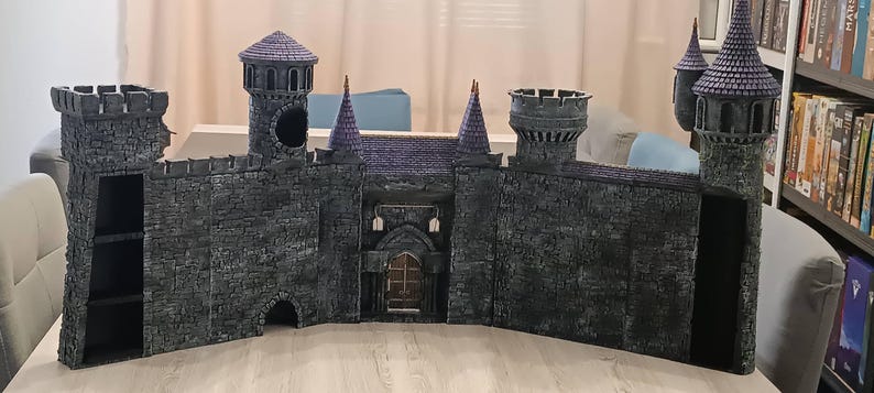Escudo de Mestre de Jogo Castelo Pintado à Mão – Torre de Dados Modular ...