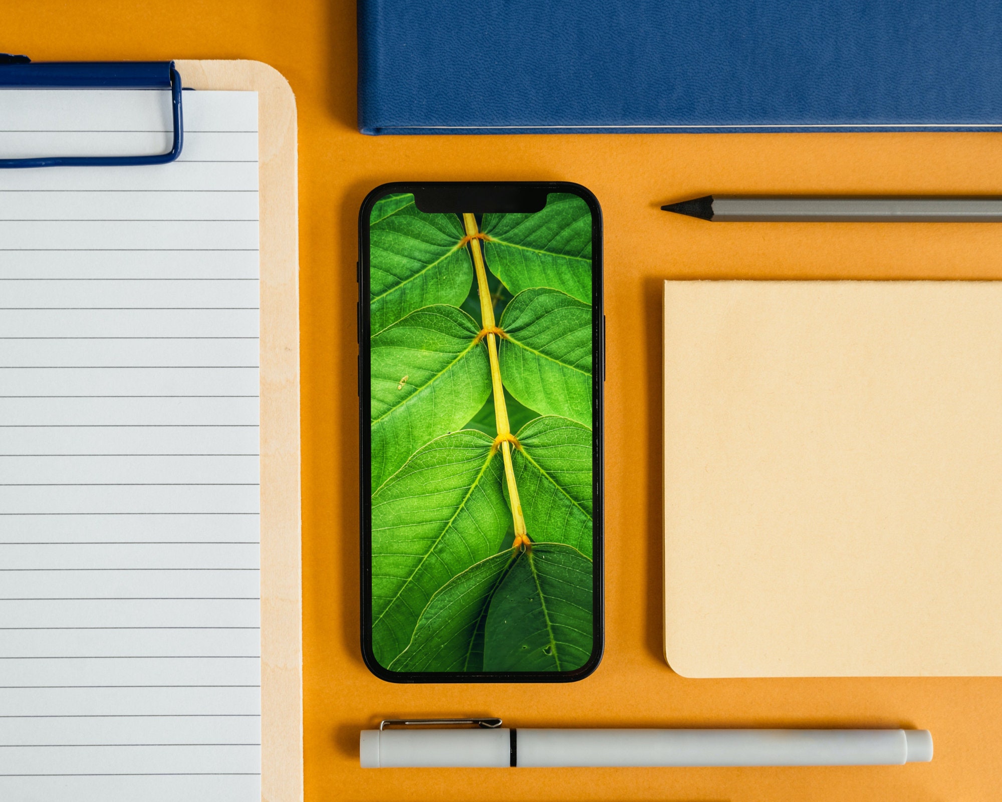 Green Leaves Phone Wallpapers 5 Bundle Pack, Nature iPhone Background ...