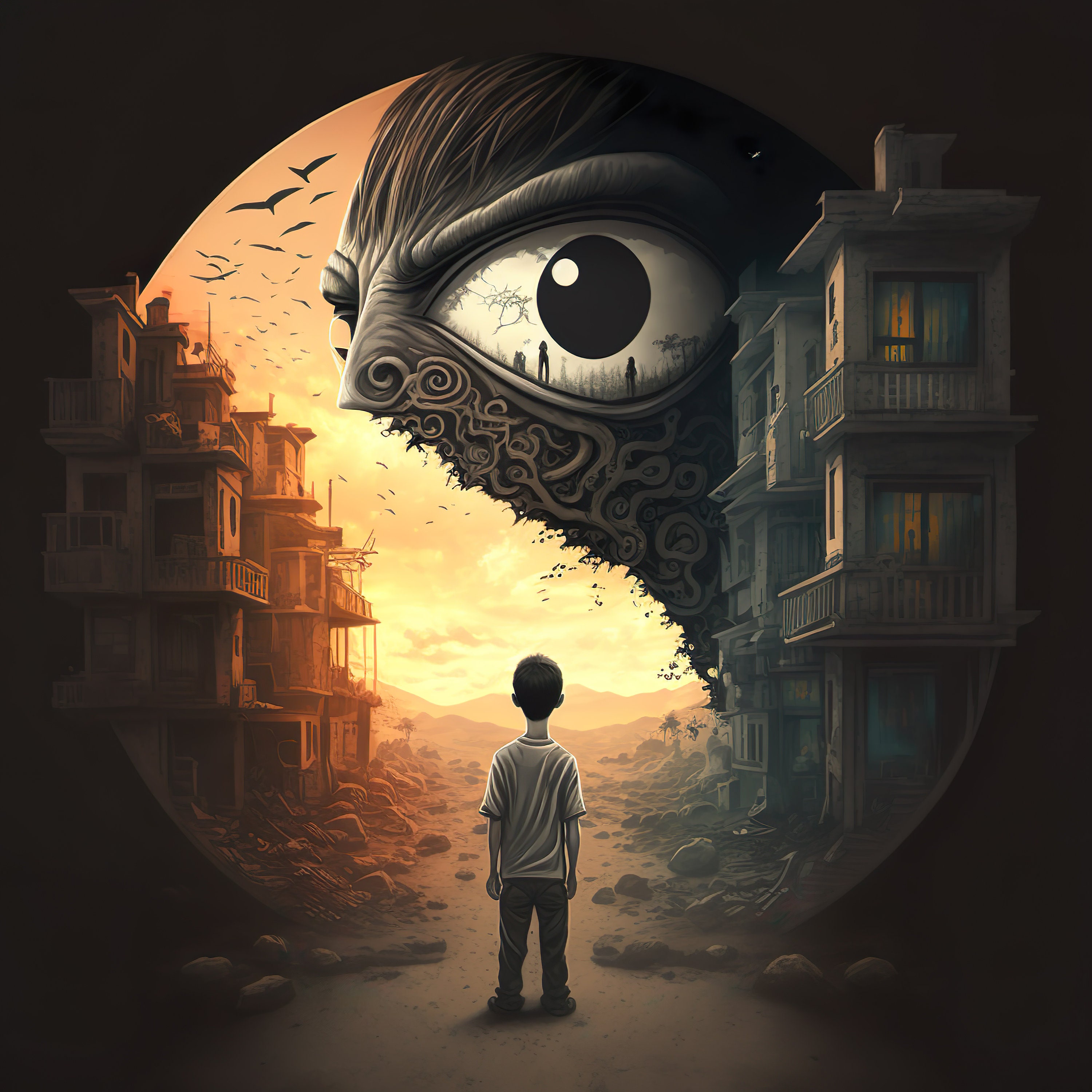 Cruel World Abstract Yin Yang Digital Art 8k (download) - Etsy